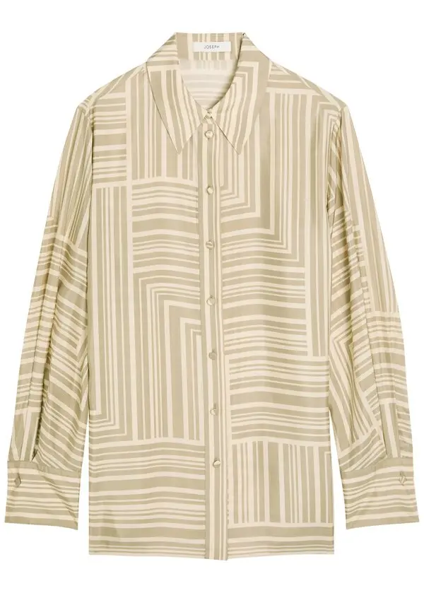 JOSEPH Atlan Printed Silk Shirt