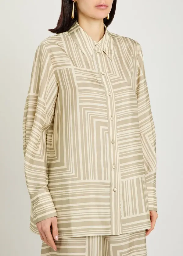 JOSEPH Atlan Printed Silk Shirt