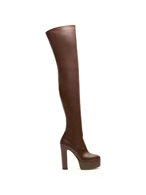 Casadei Patty Over The Knee Platform Block Heel Boots