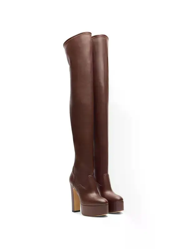 Casadei Patty Over The Knee Platform Block Heel Boots