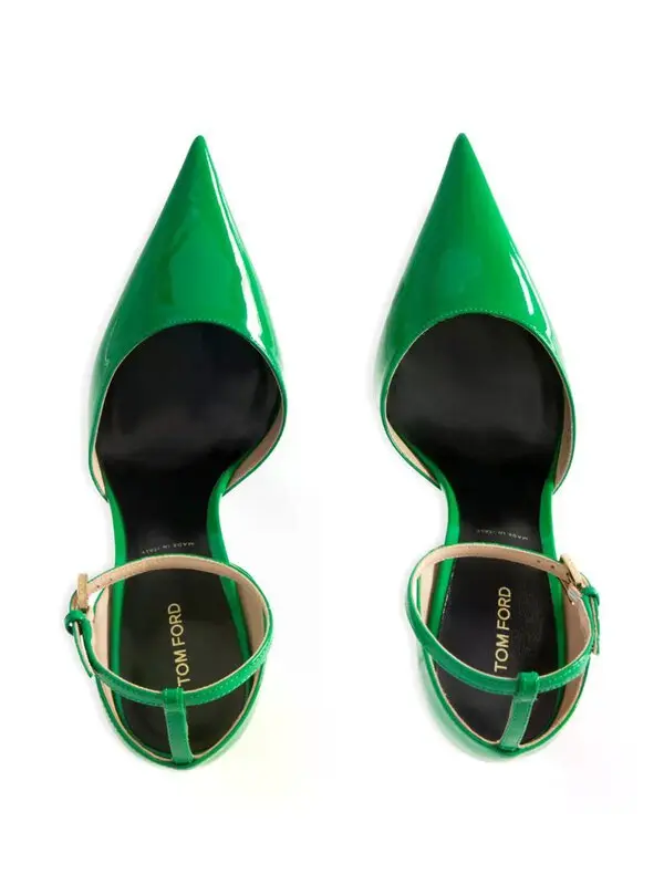 TOM FORD Vertigo Patent Leather Ankle Strap Pumps