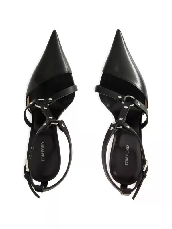 TOM FORD Bound Stud-embellished Leather Pumps - Black