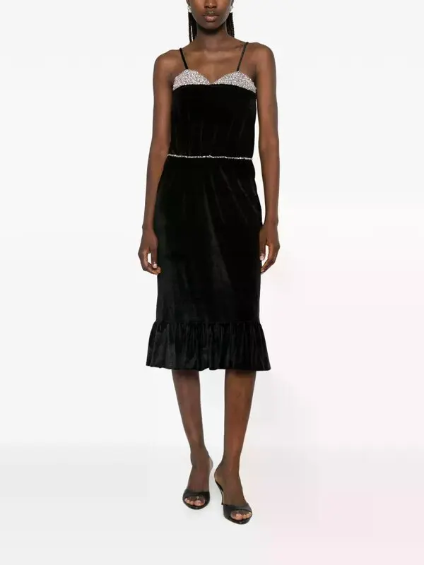 DUNESI Dunes Lolita Crystal-embellished Midi Dress
