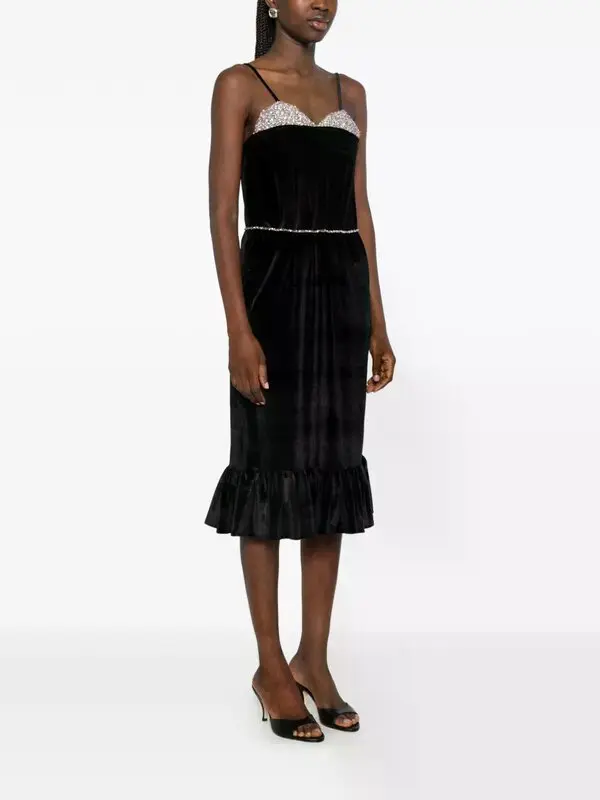 DUNESI Dunes Lolita Crystal-embellished Midi Dress