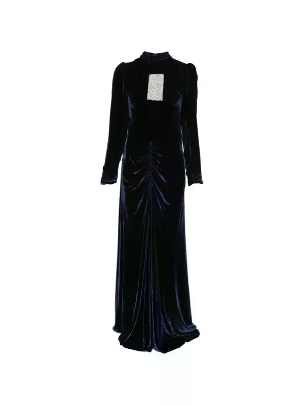 DUNESI Dunes Embellished Ruched Maxi Dress