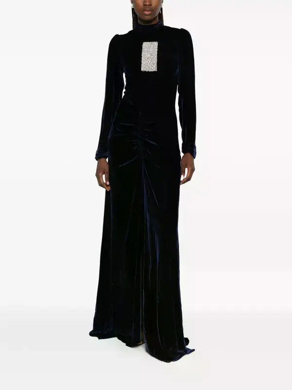 DUNESI Dunes Embellished Ruched Maxi Dress