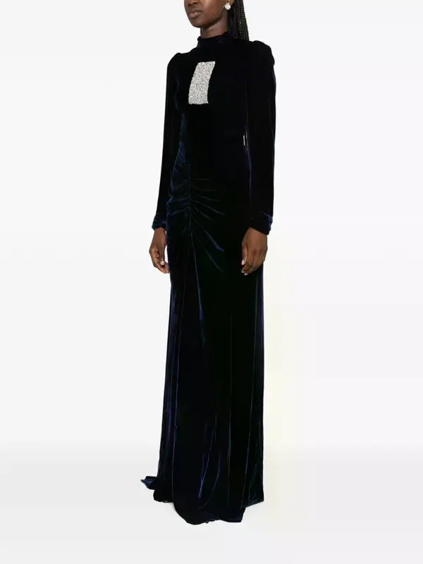 DUNESI Dunes Embellished Ruched Maxi Dress