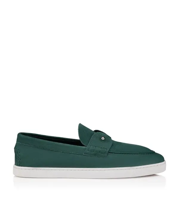 CHRISTIAN LOUBOUTIN Chambeliboat Leather Loafers - Green