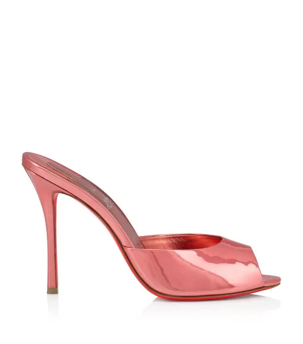 CHRISTIAN LOUBOUTIN Me Dolly Patent Leather Mules - Pink