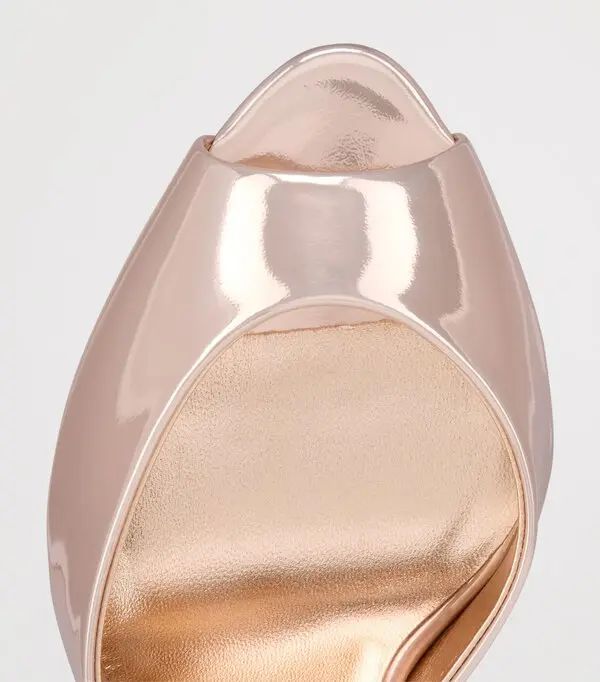 CHRISTIAN LOUBOUTIN Me Dolly Patent Leather Mules 100mm - Beige