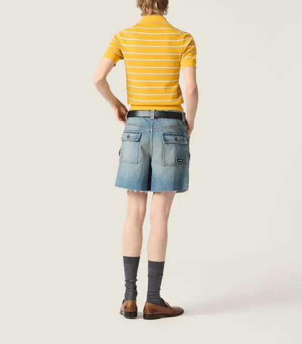 Miu Miu Denim Bermuda Shorts