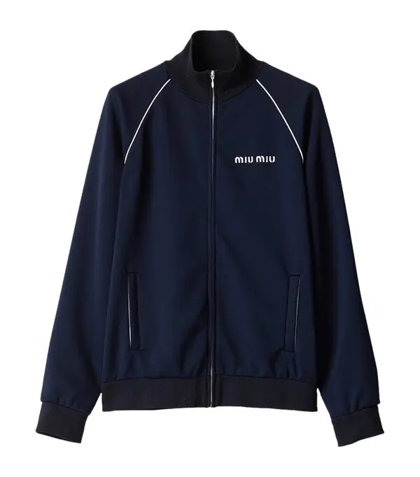Miu Miu Zip-up Track Jacket - Blue