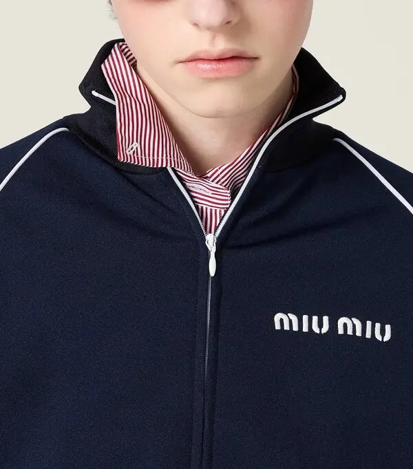 Miu Miu Zip-up Track Jacket - Blue