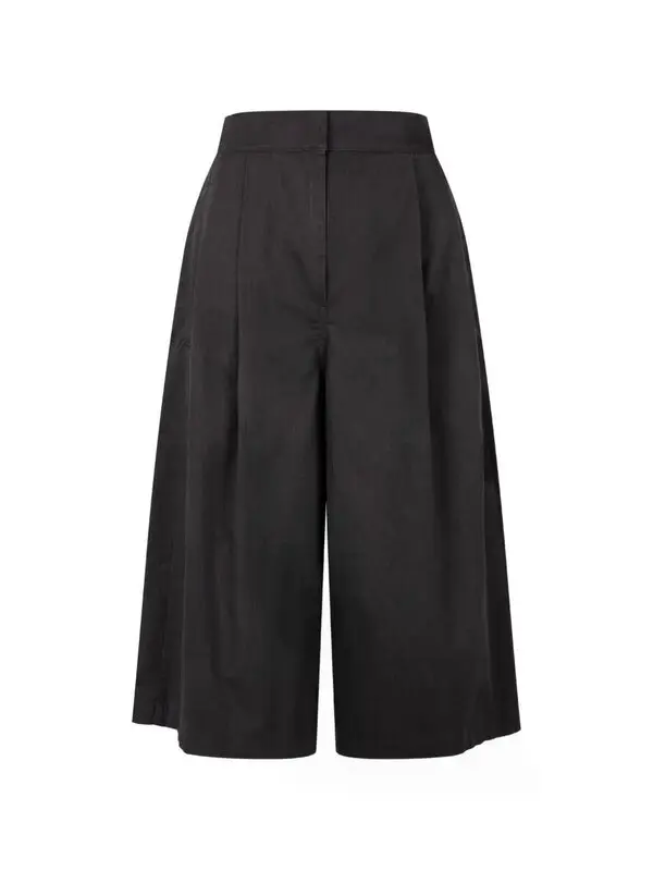 STUDIO TOMBOY Pleated Cropped Wide Leg Trousers