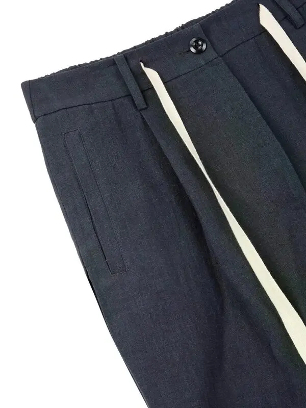STUDIO TOMBOY Drawstring Pleated Trousers - Blue