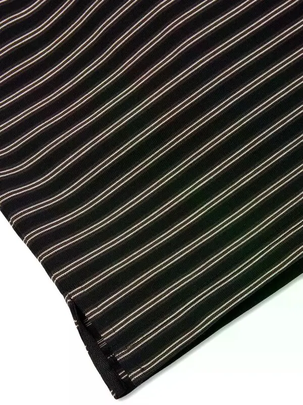 STUDIO TOMBOY Striped Polo Shirt With Spread Collar