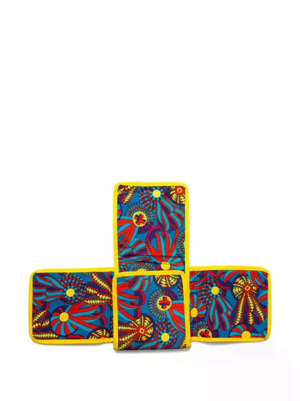 Hermès 1990s Printed Cotton Egg And Toast Set