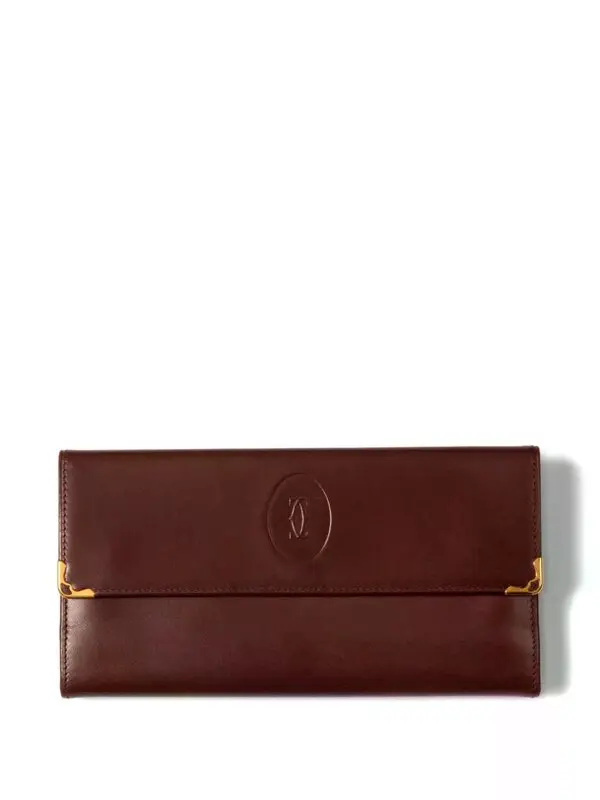 Cartier 1990s Must De Leather Wallet - Brown