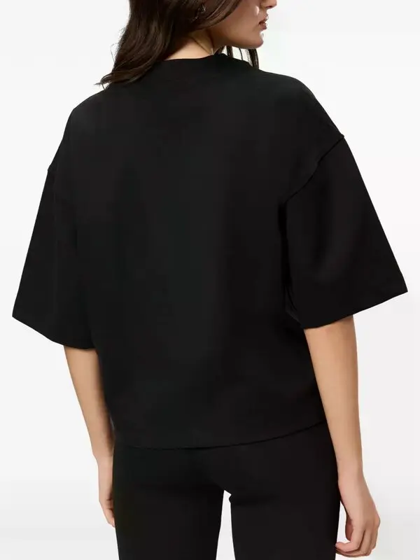 HAMZA Lace Print Corset T-shirt - Black