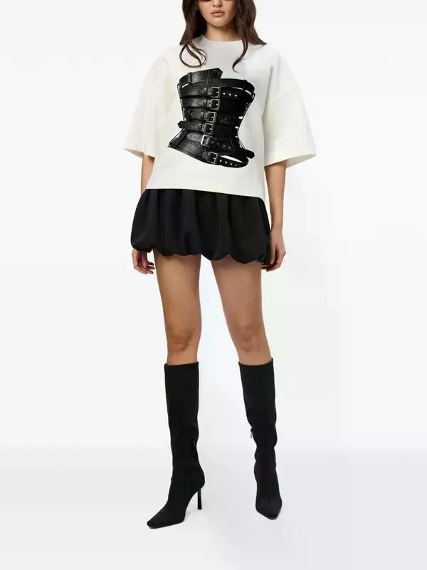 HAMZA Graphic Print T-shirt - Neutrals