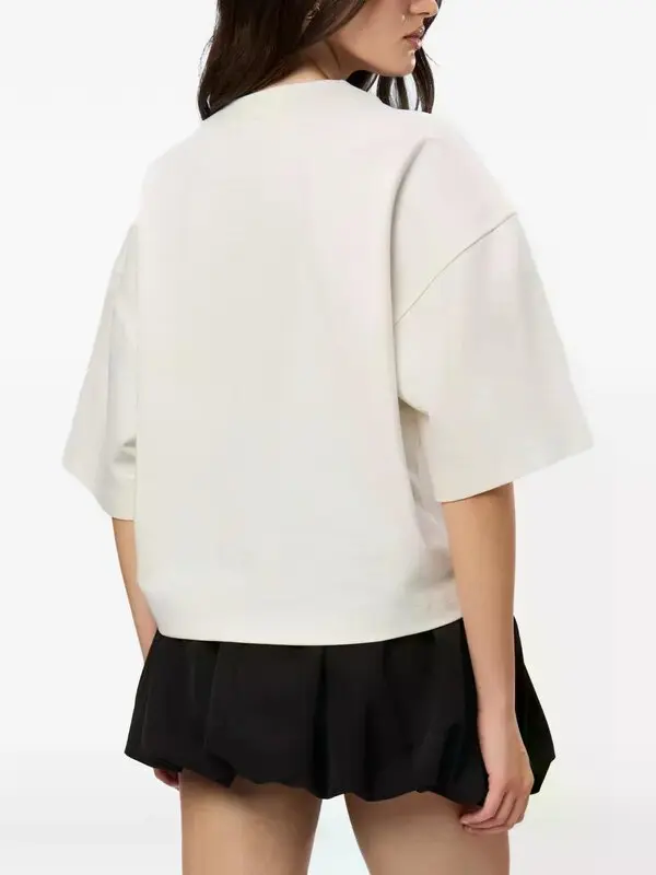 HAMZA Graphic Print T-shirt - Neutrals