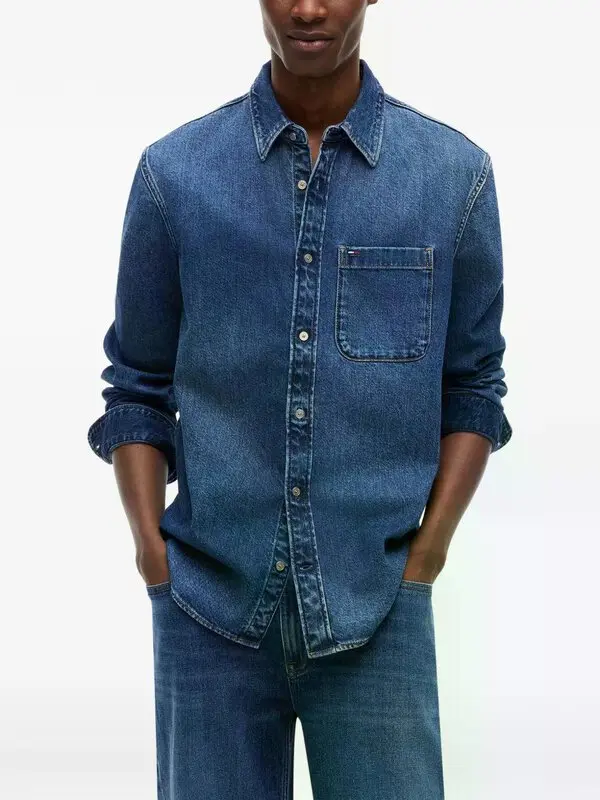 Tommy Hilfiger Logo-patch Denim Shirt