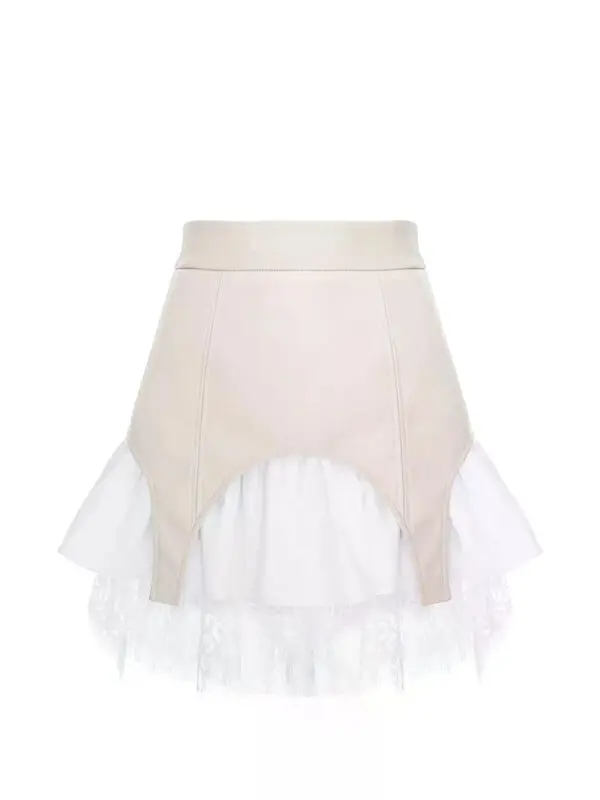 HAMZA Black Swan Duo Garter-strap Skirt - Neutrals