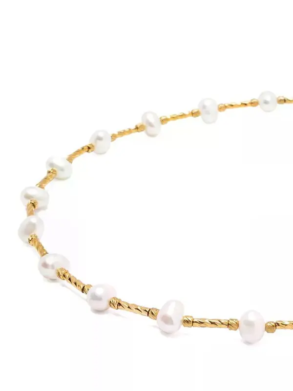 NIALAYA JEWELRY Tone Freshwater Pearl Twisted-link Necklace