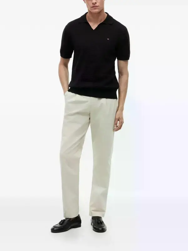 Tommy Hilfiger Waffle-knit V-neck T-shirt
