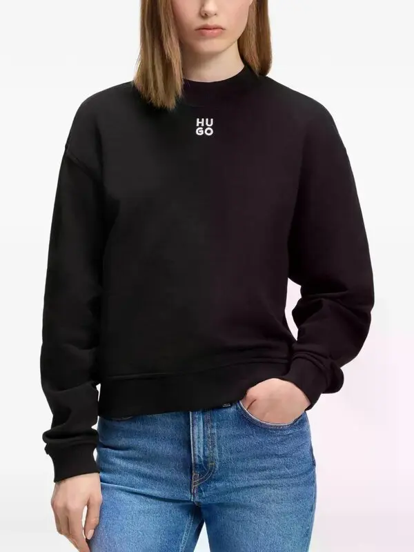 Hugo Logo-embroidered High Neck Sweatshirt
