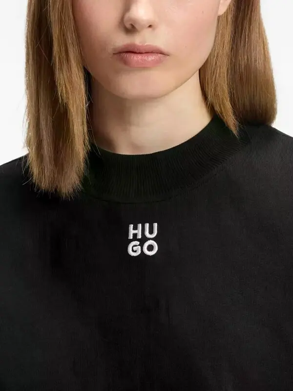 Hugo Logo-embroidered High Neck Sweatshirt