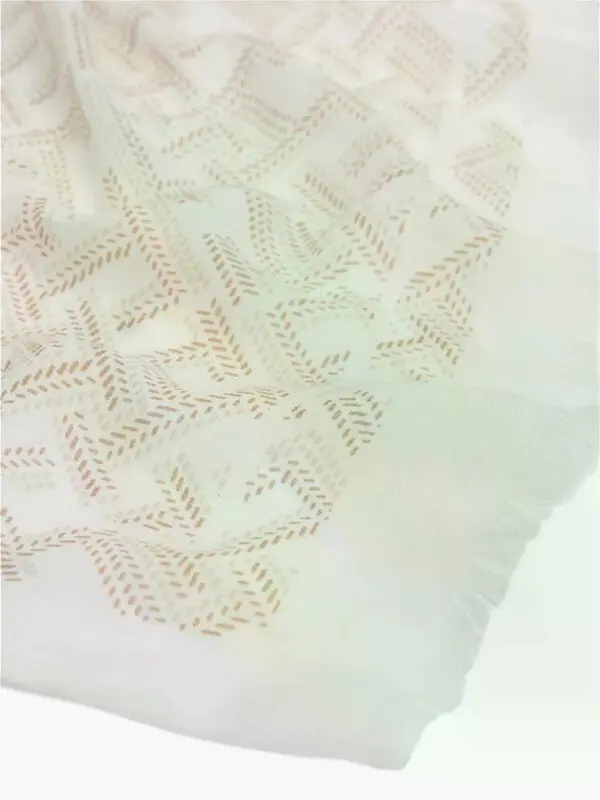 Tommy Hilfiger Monogram-print Frayed-edge Scarf - Neutrals