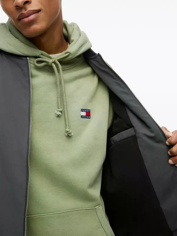 Tommy Hilfiger Logo Patch Zip-up Bomber Jacket - Grey