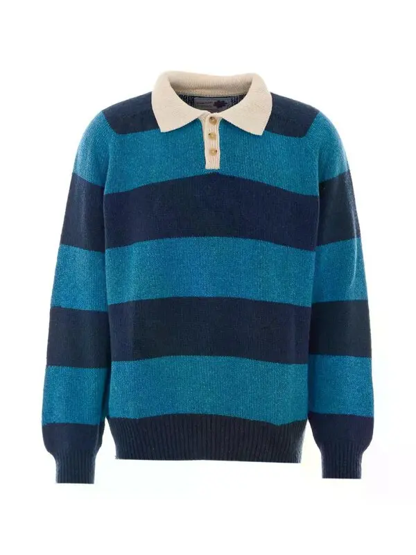 Howlin' Striped Long-sleeve Polo Shirt