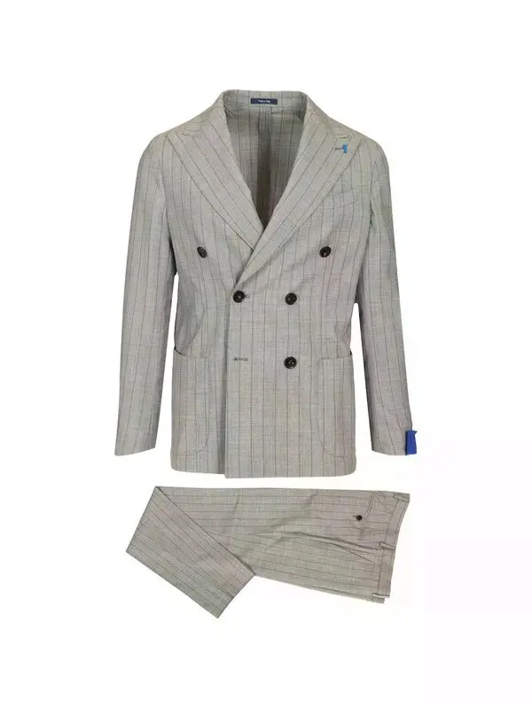 GUARINUCCI Pinstripe Double-breasted Suit