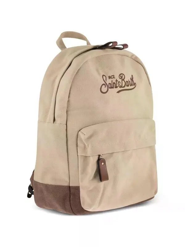 MC2 SAINT BARTH Embroidered Logo Backpack - Neutrals