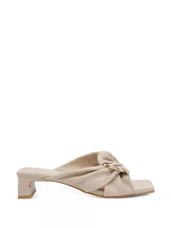 ANGEL ALARCON Square-toe Ring-detail Sandals
