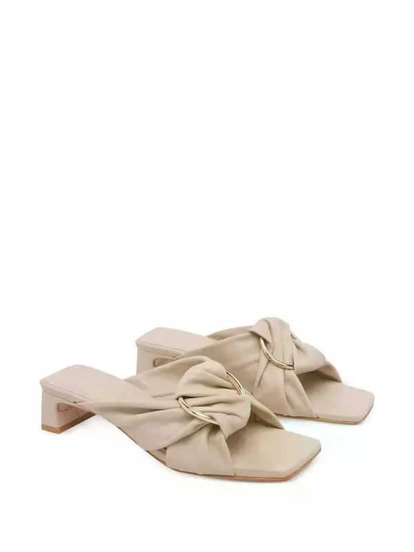 ANGEL ALARCON Square-toe Ring-detail Sandals