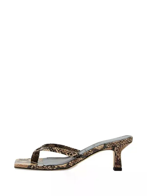 AeydĒ 55mm Wilma Snake-effect Sandals