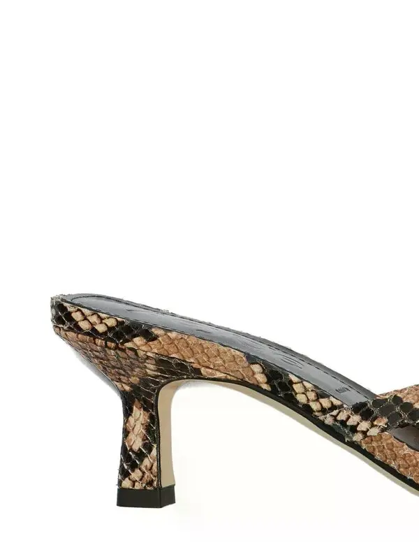 AeydĒ 55mm Wilma Snake-effect Sandals