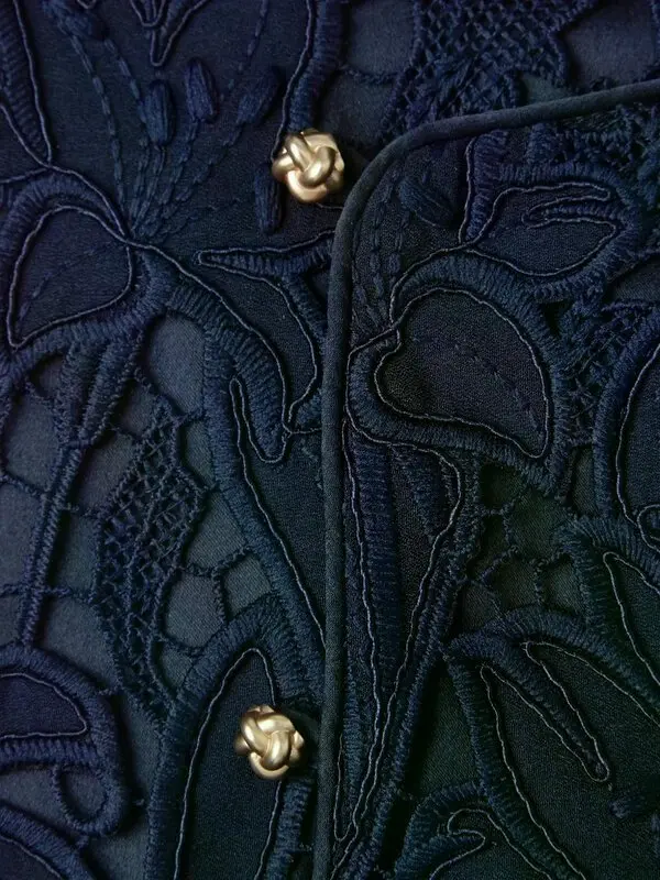 Shanghai Tang Floral Lace Top - Blue