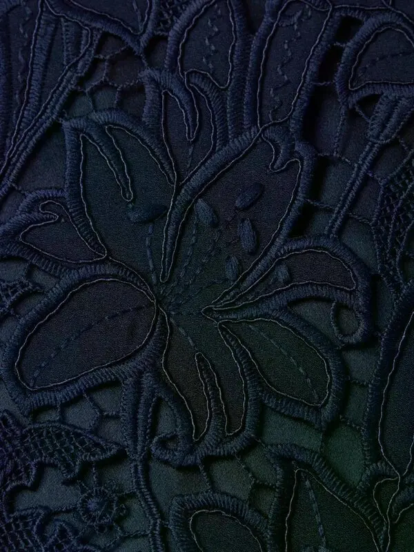 Shanghai Tang Floral Lace Top - Blue