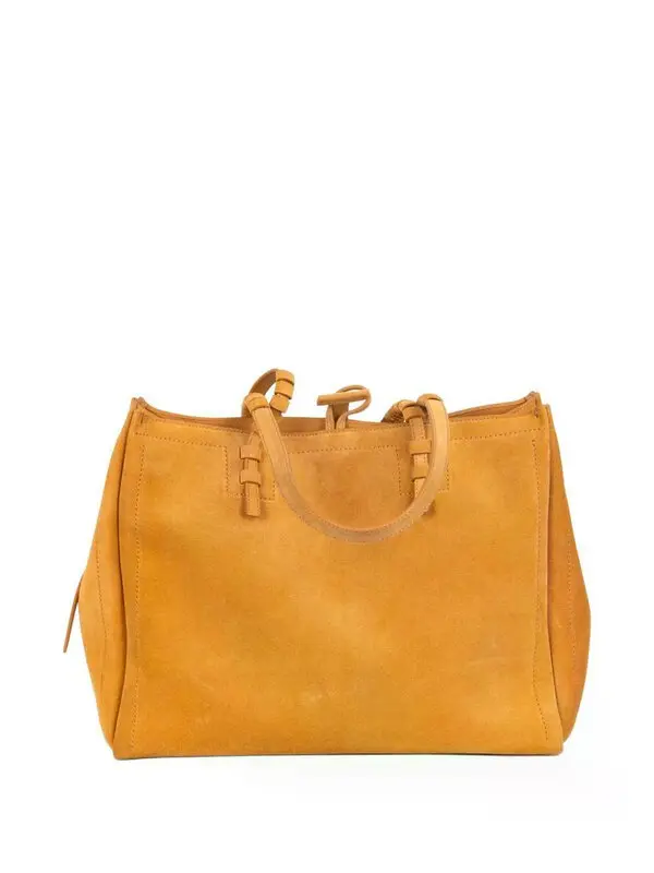 Casadei Perforated Logo Suede Tote Bag - Neutrals