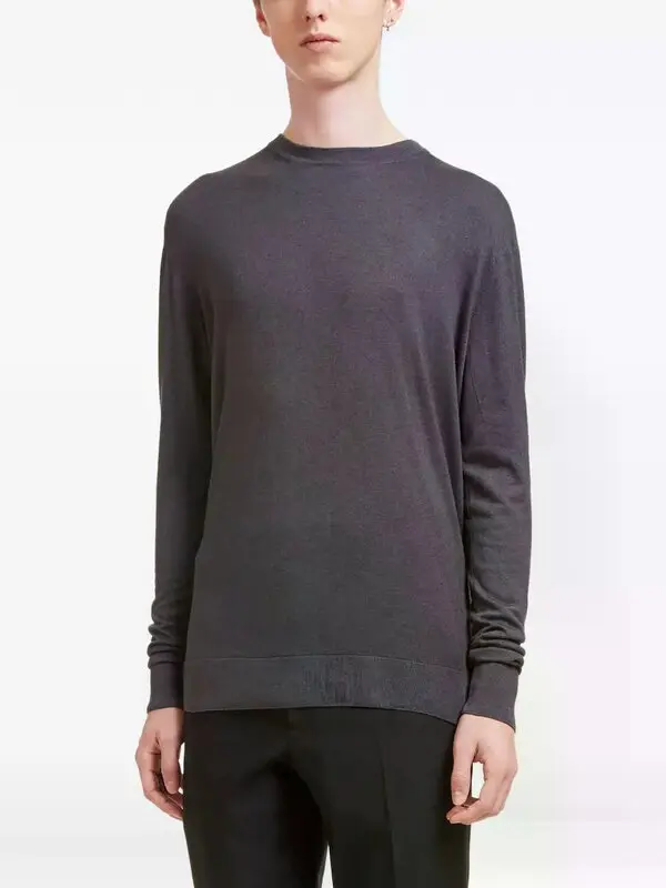 AIEZEN Crew Neck Fine-weave Sweater