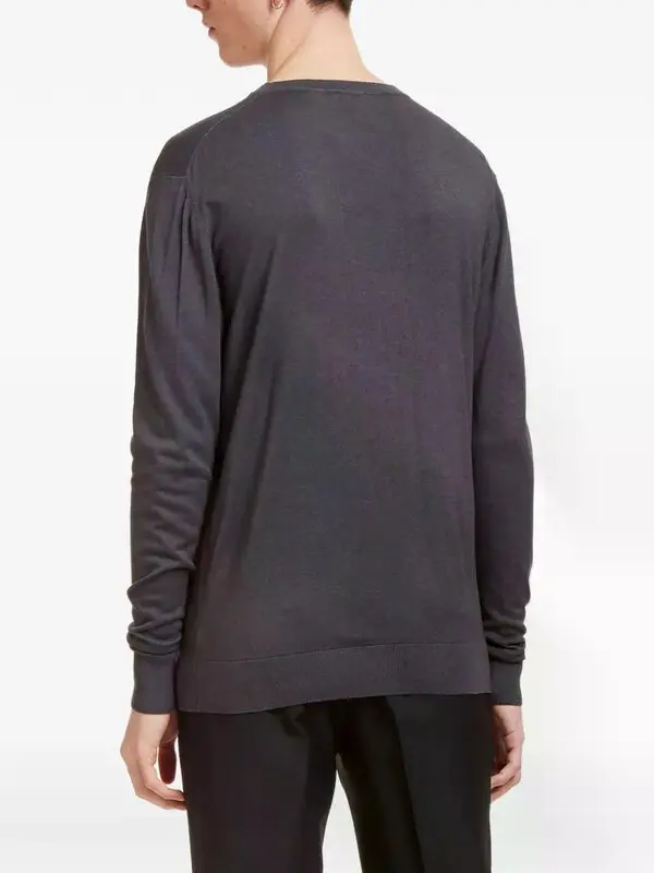 AIEZEN Crew Neck Fine-weave Sweater