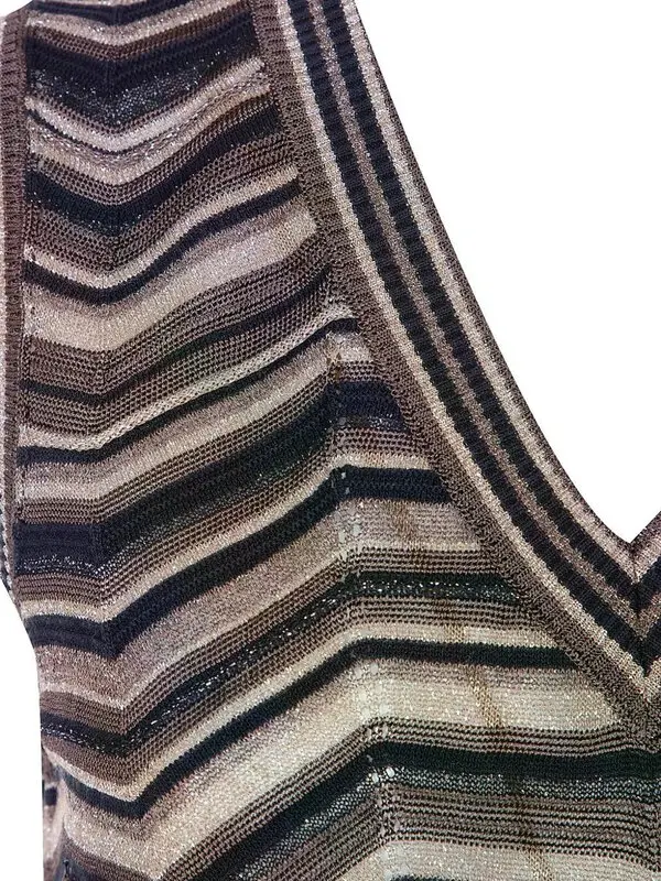 D.exterior Chevron Knit V-neck Top