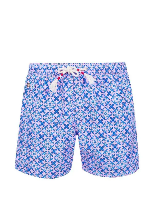 MC2 SAINT BARTH Micro Deco Print Swim Shorts - Pink