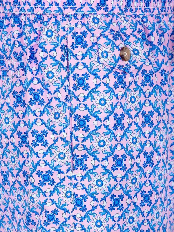 MC2 SAINT BARTH Micro Deco Print Swim Shorts - Pink