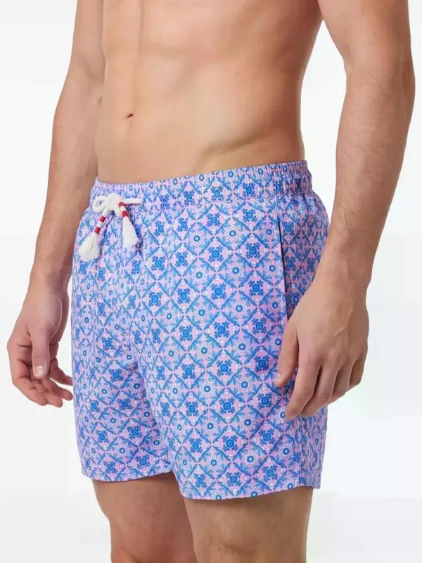 MC2 SAINT BARTH Micro Deco Print Swim Shorts - Pink