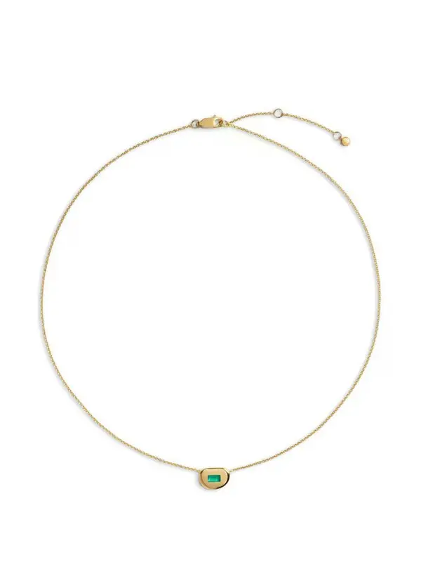 Monica Vinader Gemdrop Onyx Necklace - Gold